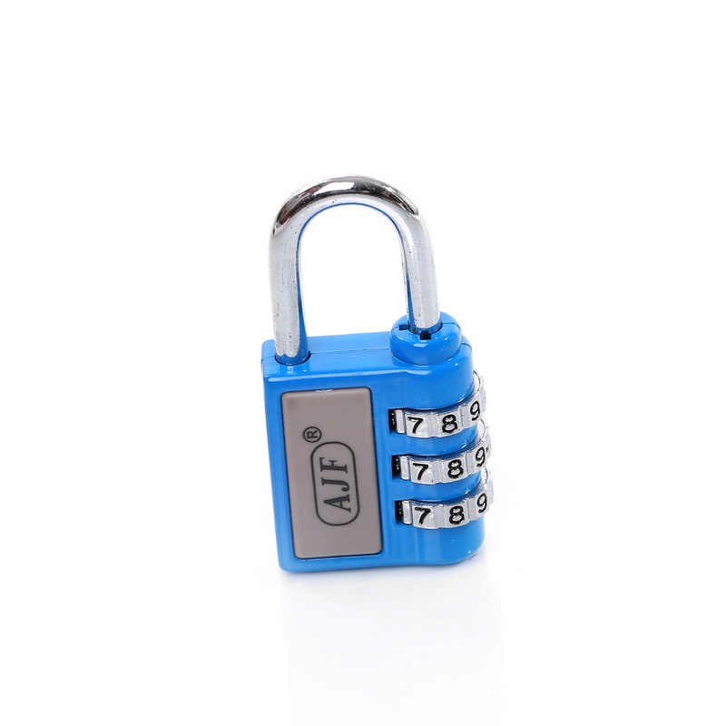Colorful AJF New arrival metal resettable 3 digits travel combination lock