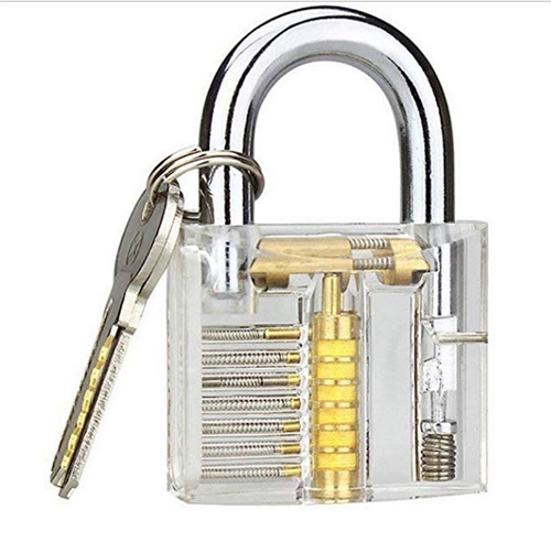Transparent Cutaway Locks Inside View Practice Padlock Visible View Lock Training Skill Locks ...