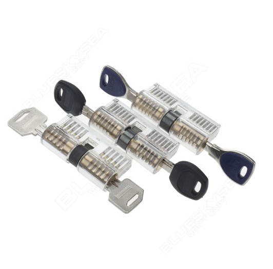 AJF Clear plastic padlock for recreational lockpicking practice